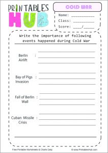Free Printable Cold War Quiz Worksheets [PDF] - Printables Hub