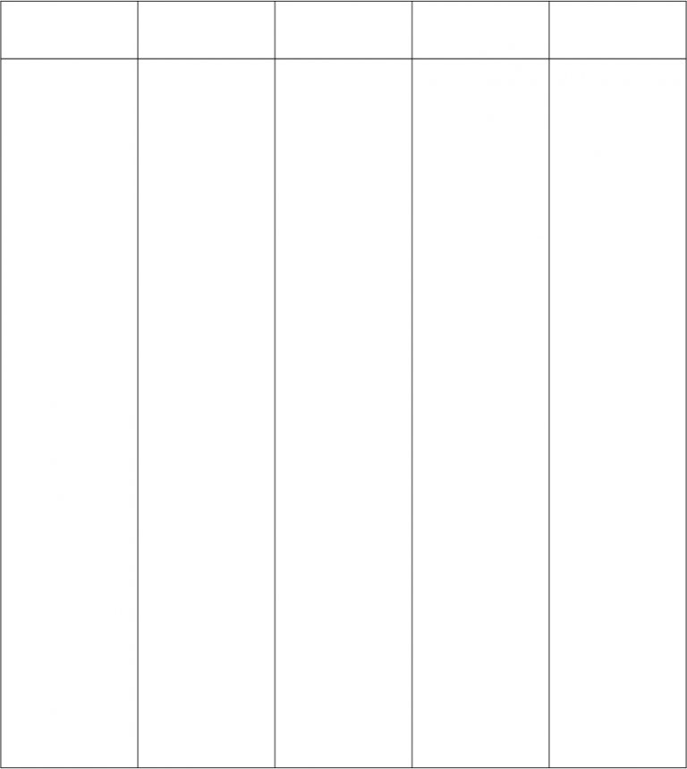 Free Printable 5 Column Chart Printable Templates