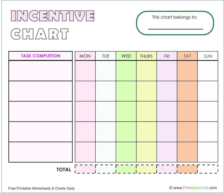 Free Printable Incentive Chart & Incentive Badges [PDF] - Printables Hub