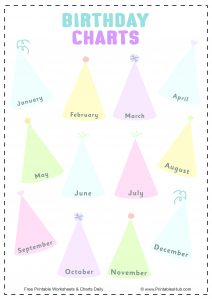 Free Printable Birthday Charts For Classroom [PDF] - Printables Hub