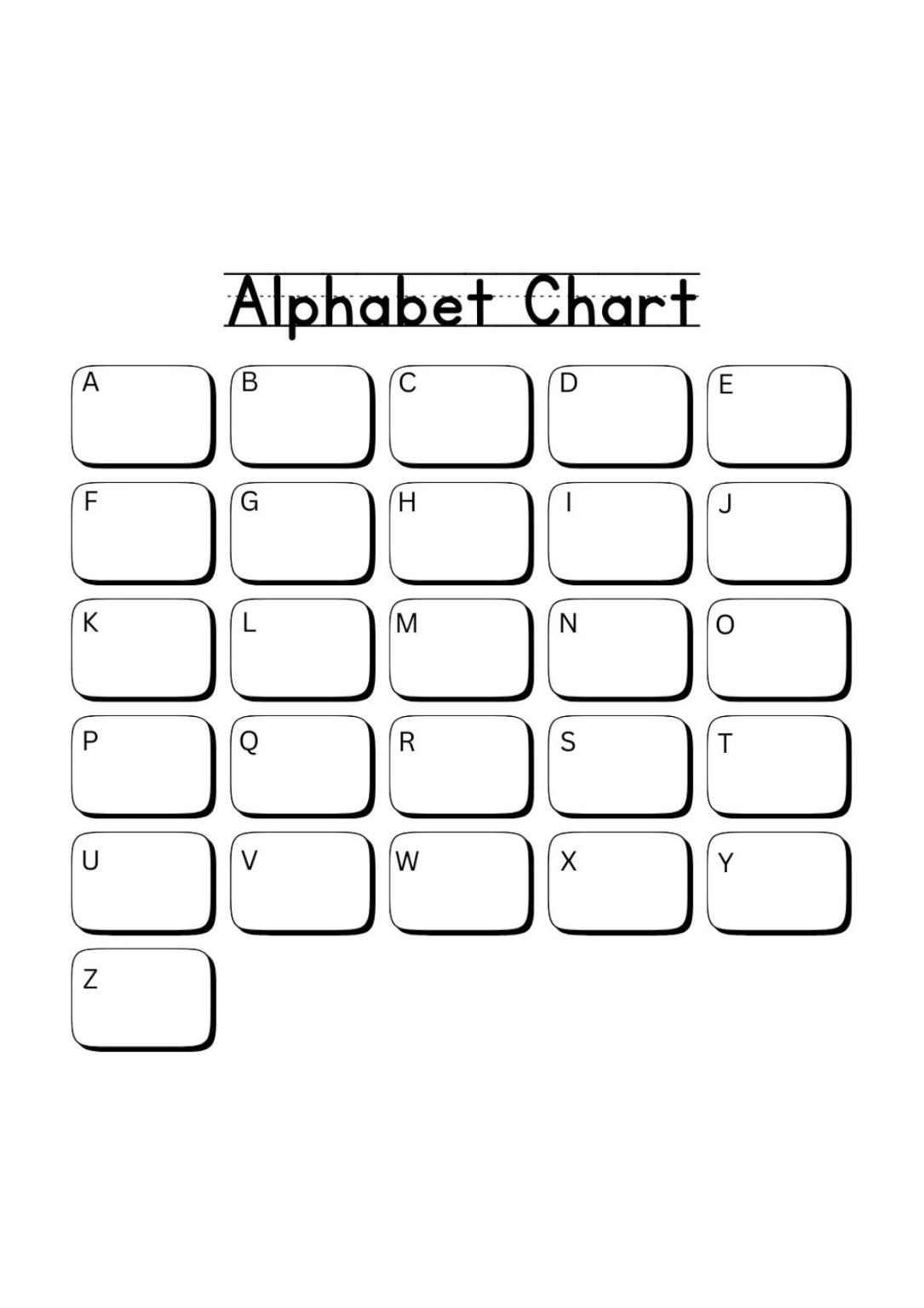 Free Printable Upper Case And Lower Case Alphabet Letters Charts [PDF ...