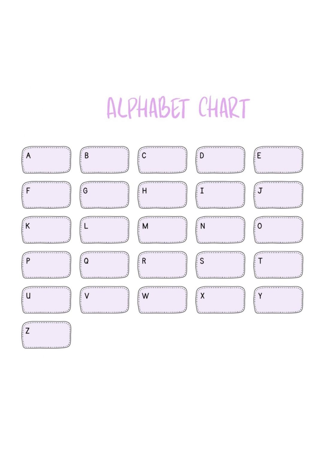 Free Printable Upper Case And Lower Case Alphabet Letters Charts [PDF ...