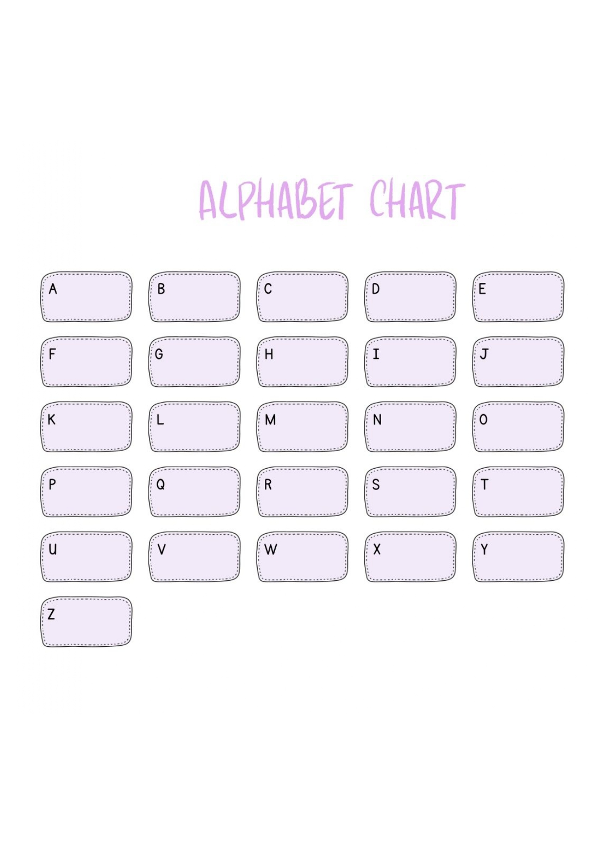 Free Printable Upper Case And Lower Case Alphabet Letters Charts [PDF ...