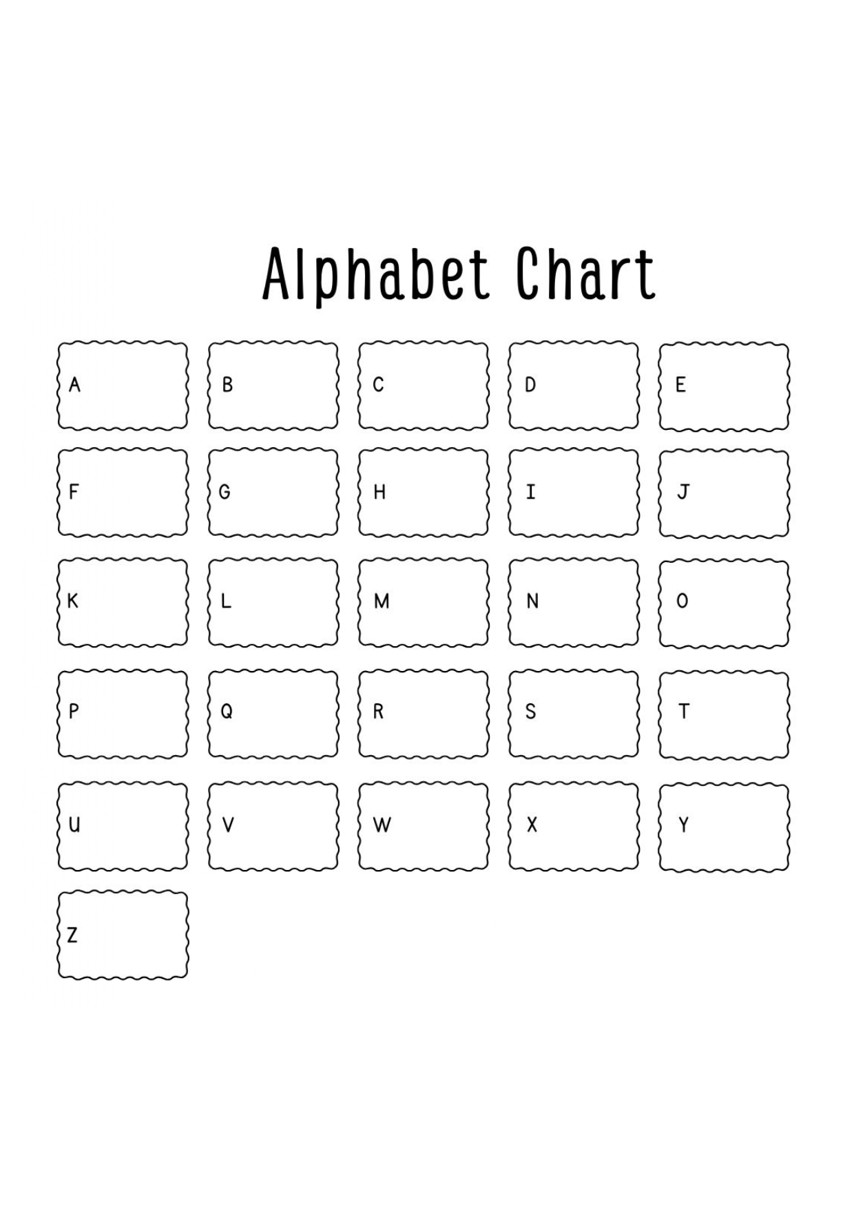 Free Printable Upper Case And Lower Case Alphabet Letters Charts [PDF ...