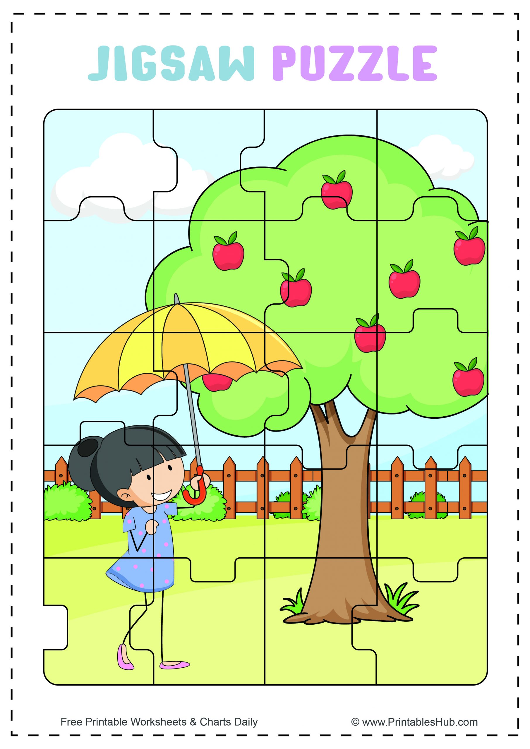 Free Printable Jigsaw Puzzles For Kids [PDF] + Blank Template ...