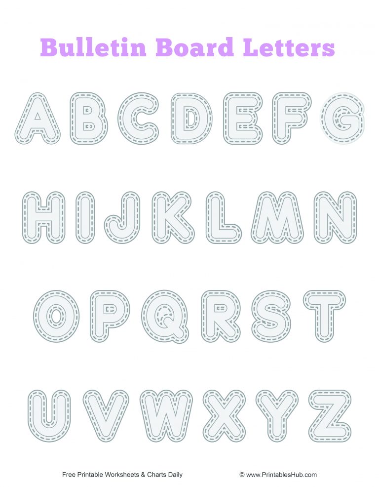 Free Printable Bulletin Board Letters Templates [PDF] - Printables Hub