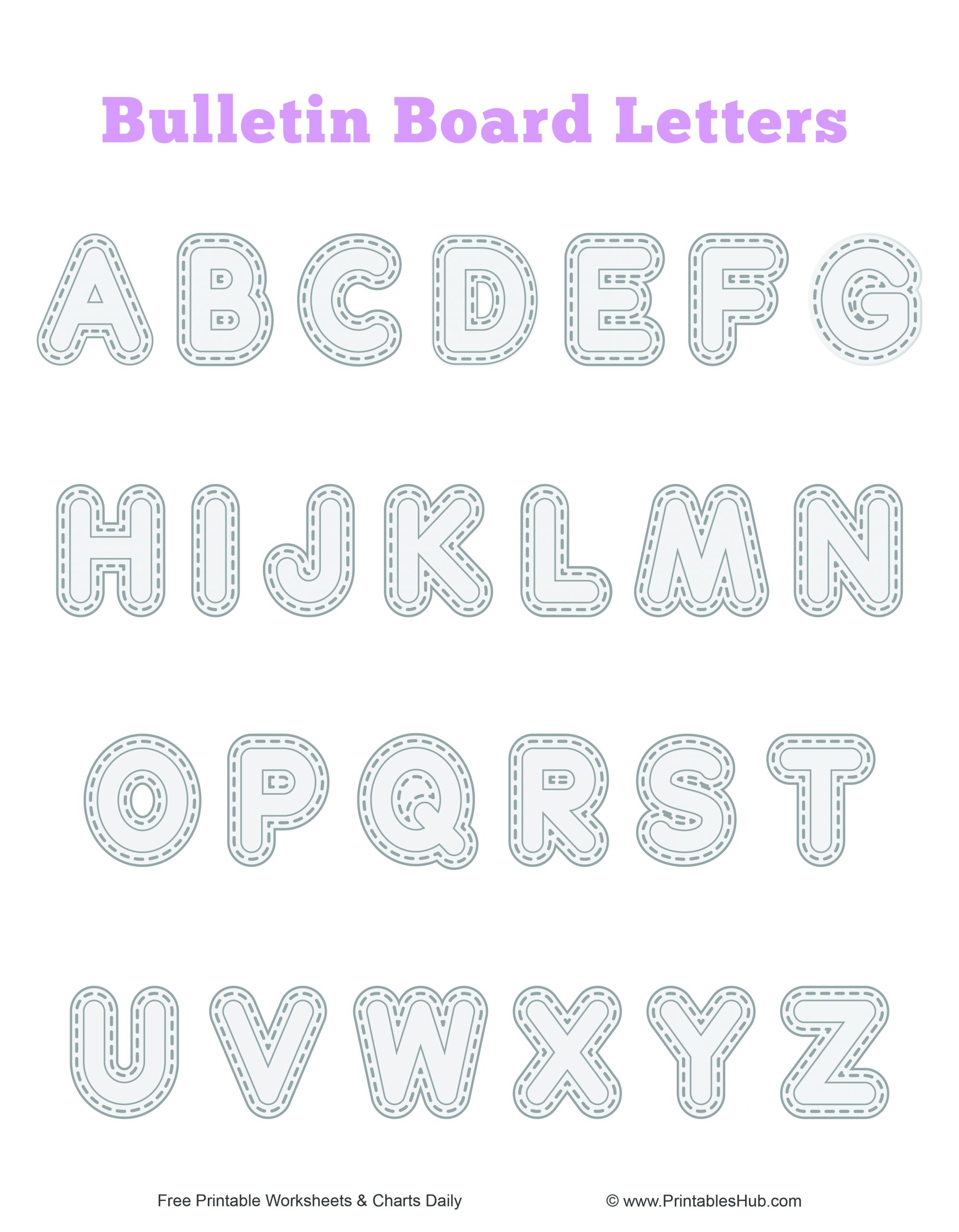 Free Printable Bulletin Board Letters Templates [PDF] - Printables Hub
