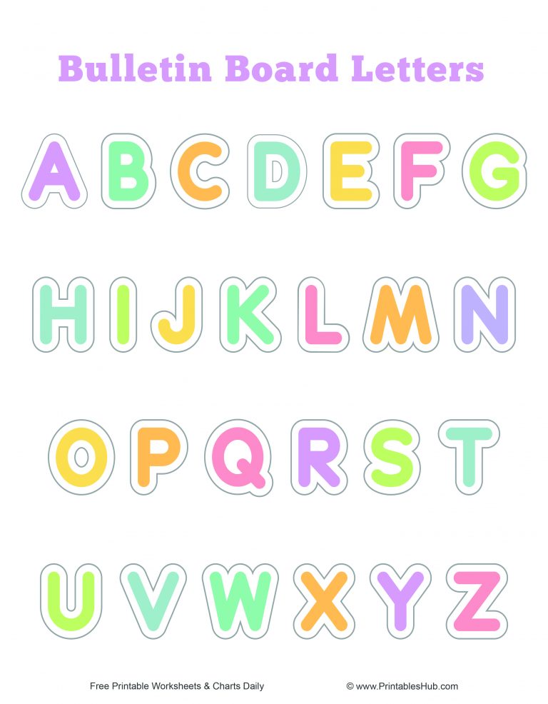 Free Printable Bulletin Board Letters Templates [PDF] - Printables Hub