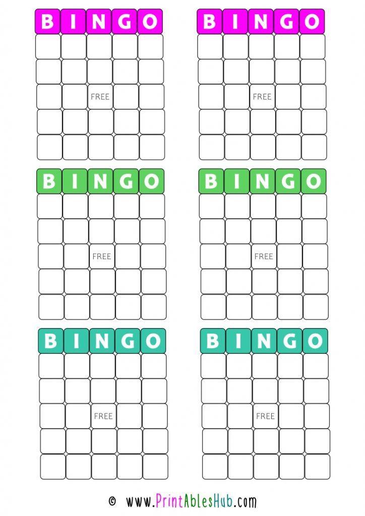 Free Printable Bingo Cards 1 75 PDF With Blank Template Printables Hub