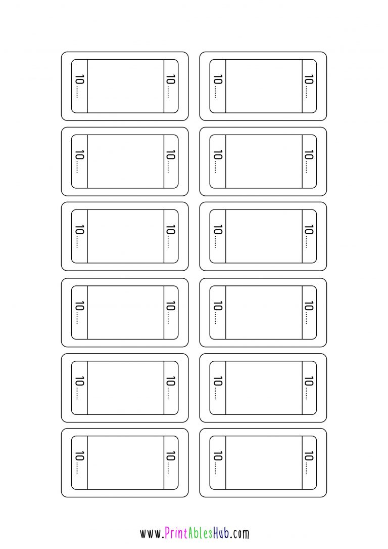 Free Printable Raffle Tickets With Blank Template [PDF] - Printables Hub