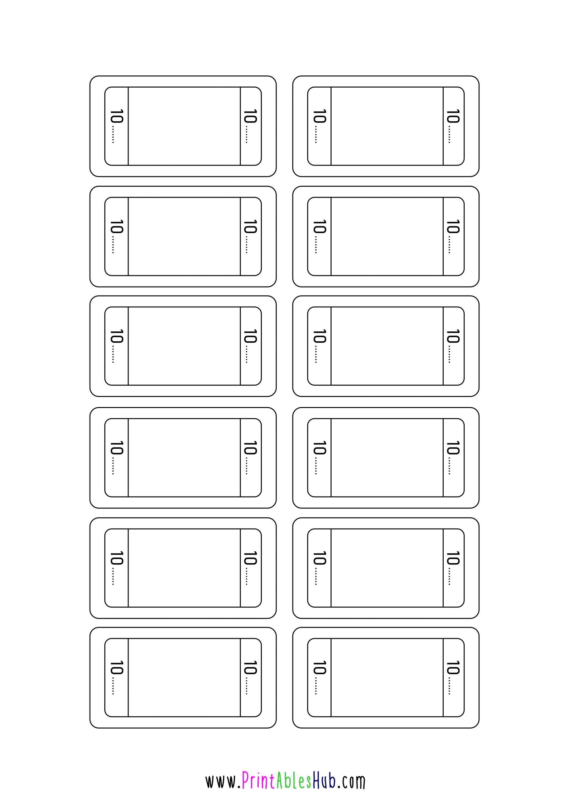 Free Printable Raffle Tickets With Blank Template [PDF] - Printables Hub