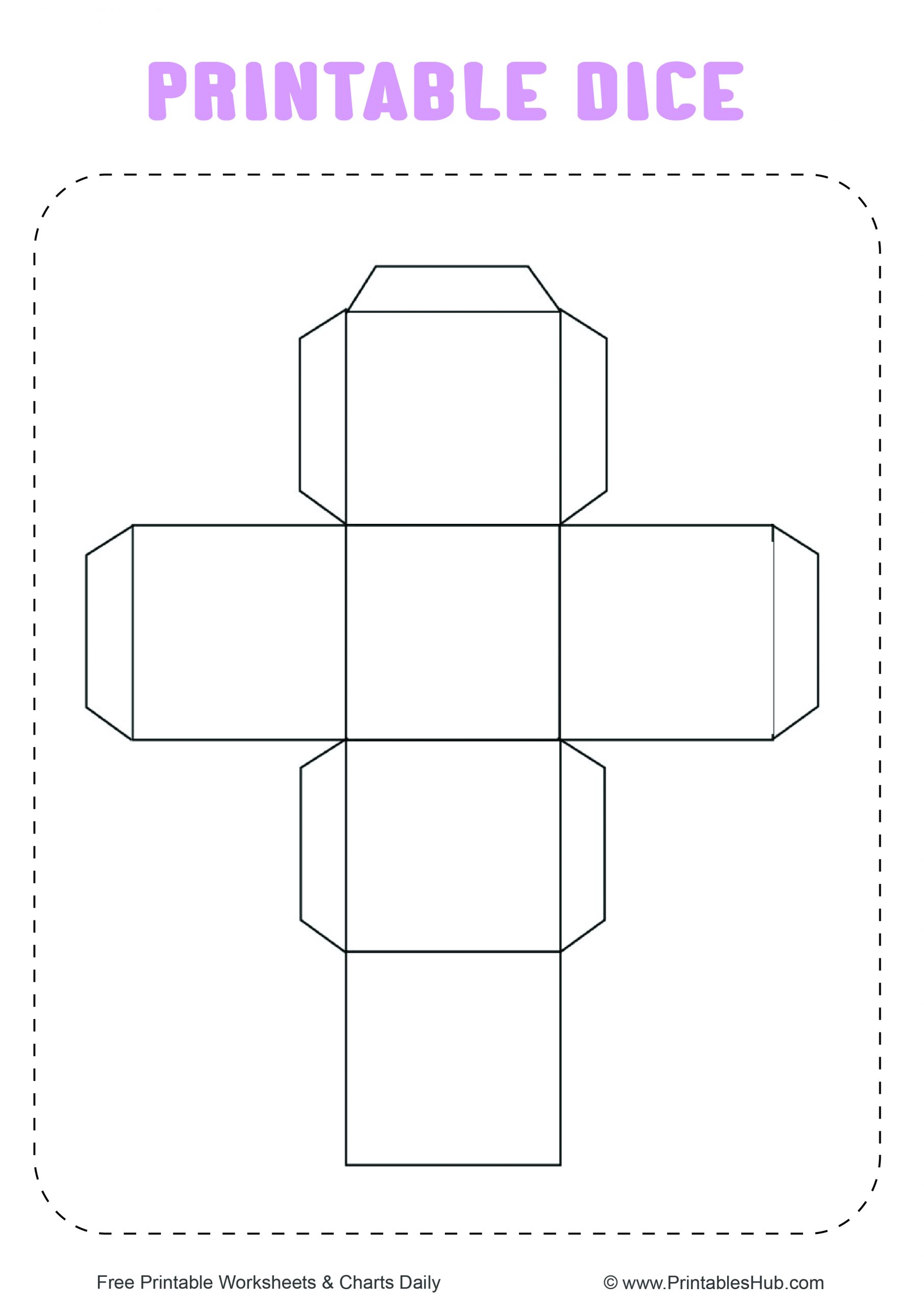 Printable Dice Template