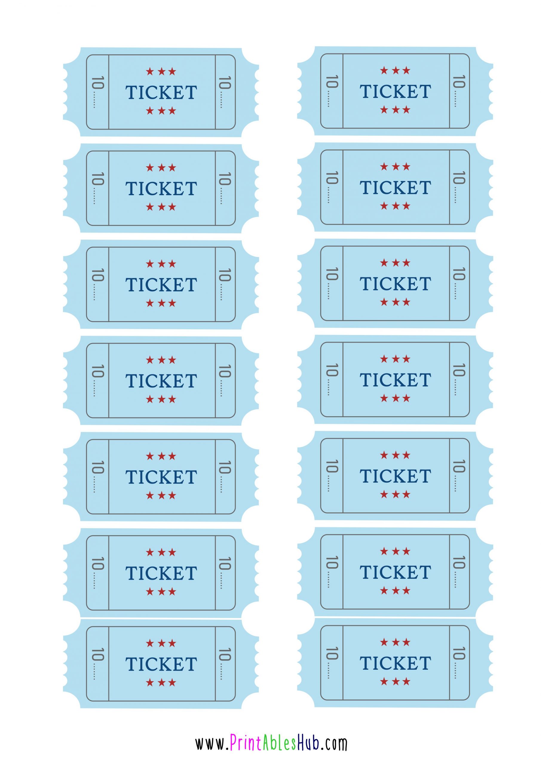 Free Printable Raffle Tickets With Blank Template [PDF] - Printables Hub