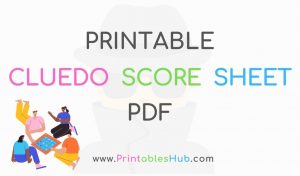 Free Printable Cluedo Score Sheet Template [PDF] - Printables Hub