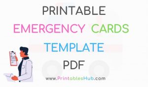 Free Printable Emergency Card Templates [PDF] - Printables Hub