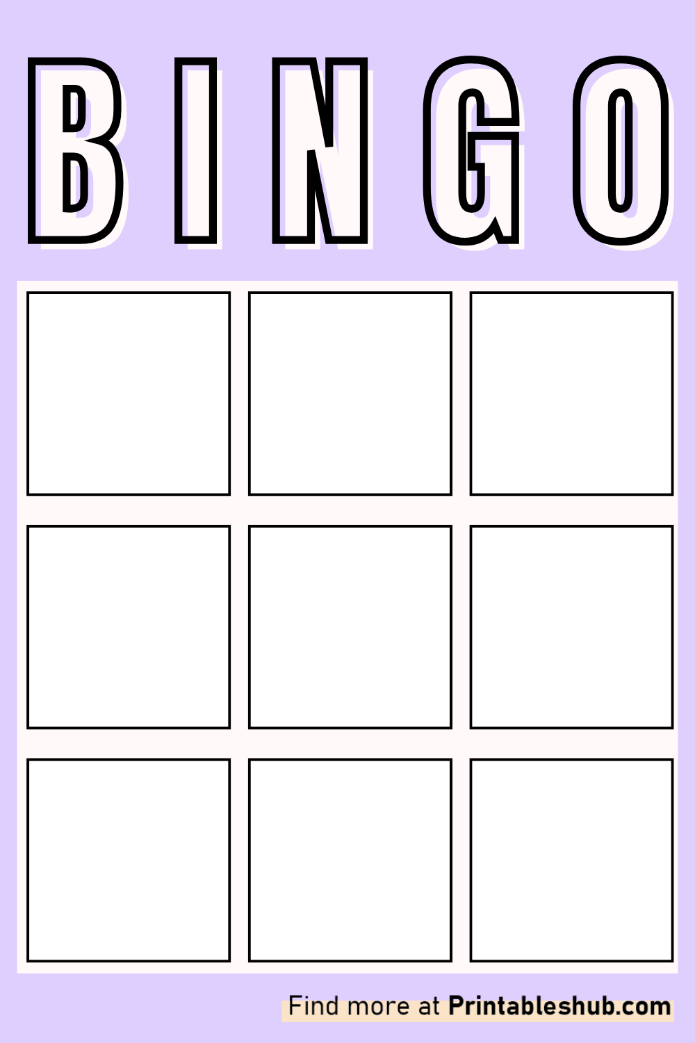 Free Printable Blank Bingo Cards Template [PDF] (3x3, 4x4,5x5)(2 Per ...