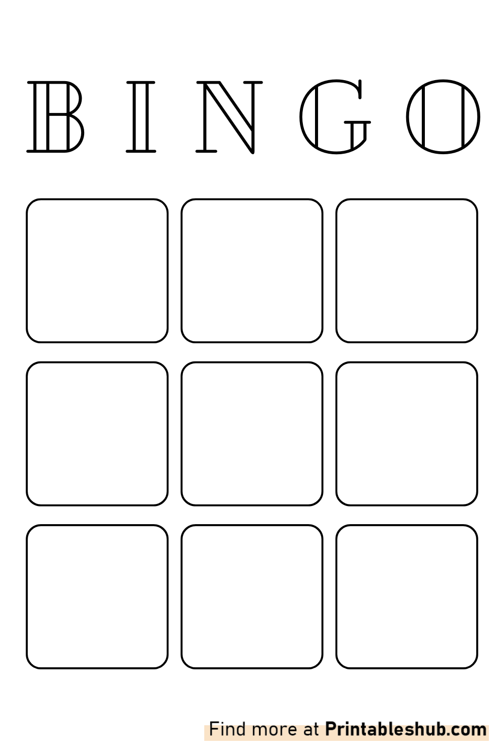Free Printable Blank Bingo Cards Template [PDF] (3x3, 4x4,5x5)(2 Per ...
