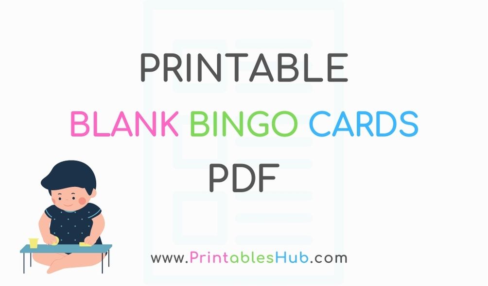 Free Printable Blank Bingo Cards Template PDF 3x3 4x4 5x5 2 Per 