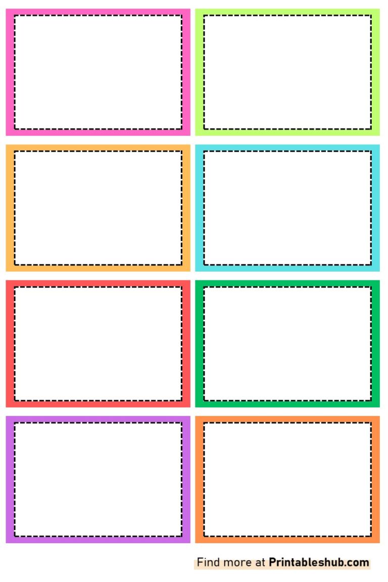 Free Printable Blank Flashcards Template [PDF] - Printables Hub