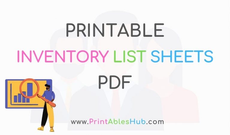 Free Printable Inventory List Sheet Template [PDF] - Printables Hub