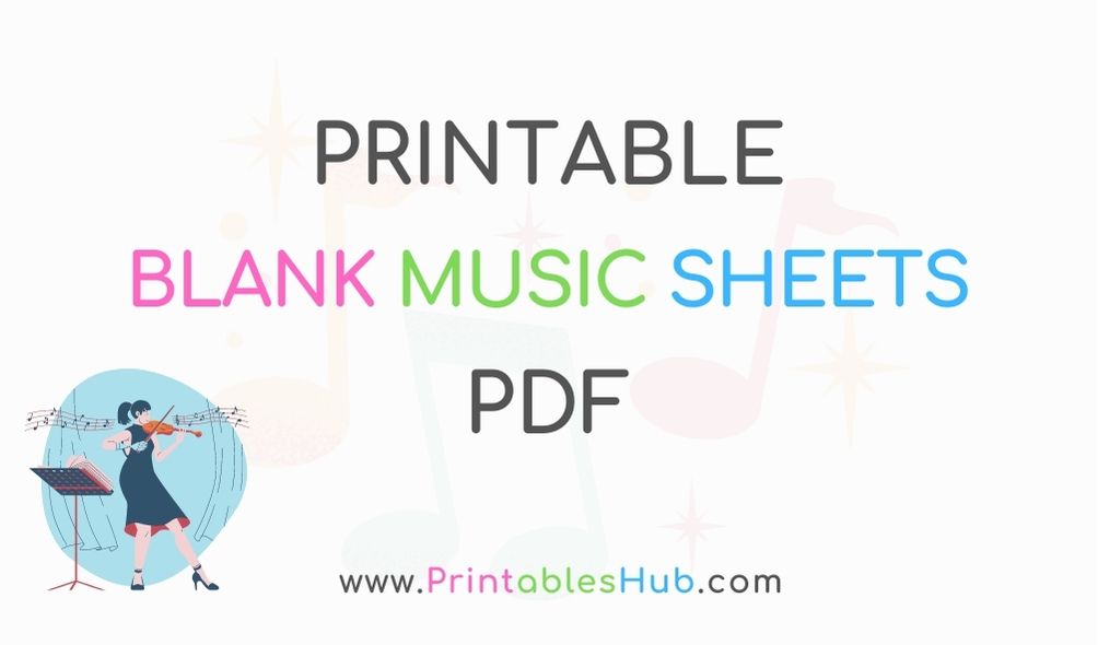 Free Printable Blank Music Sheet Templates [PDF] (Violin, Piano, Drums ...