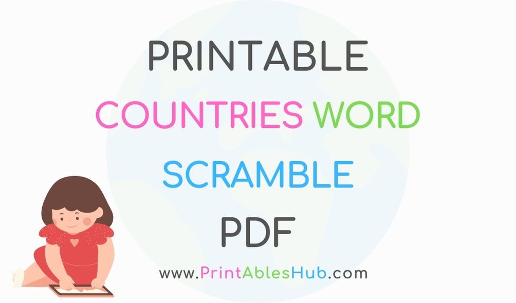 Free Printable Countries Of The World Word Scramble [PDF] - Printables Hub