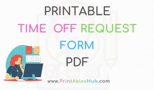 Free Printable Time Off Request Form [PDF] (+Employee Time Off Record ...