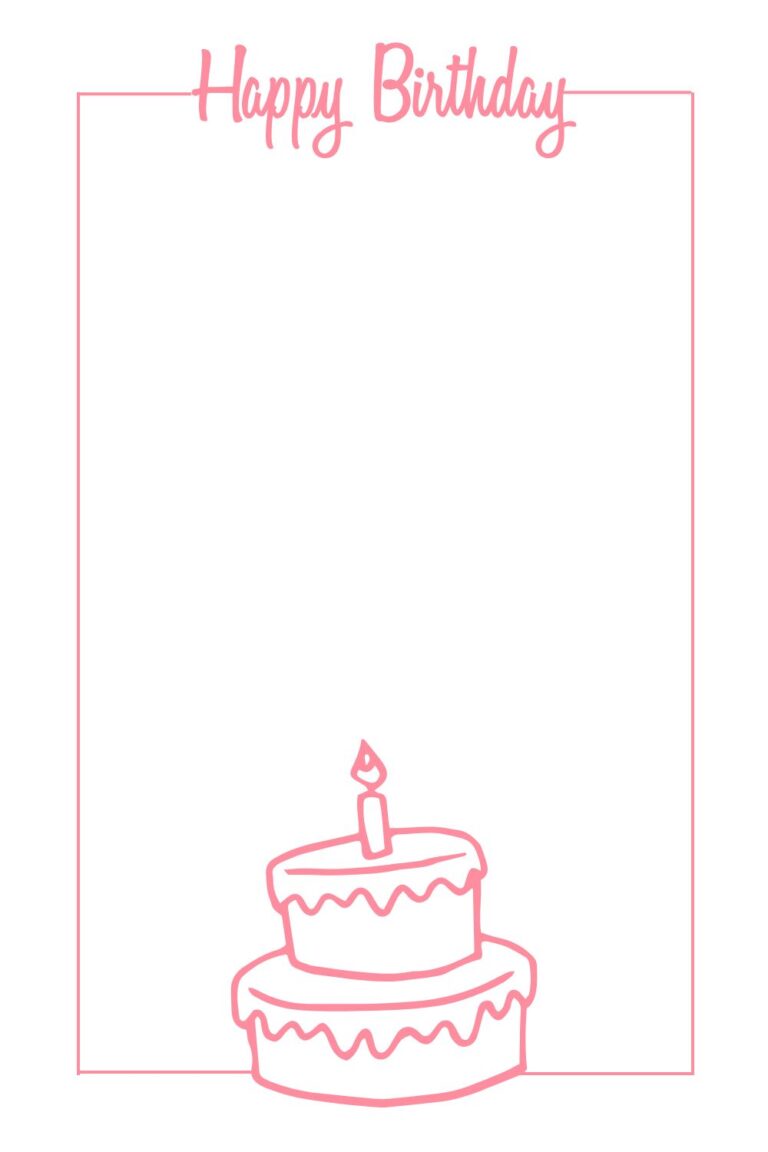 Printable Birthday Party Invitation Card Blank Templates [Free PDFs ...