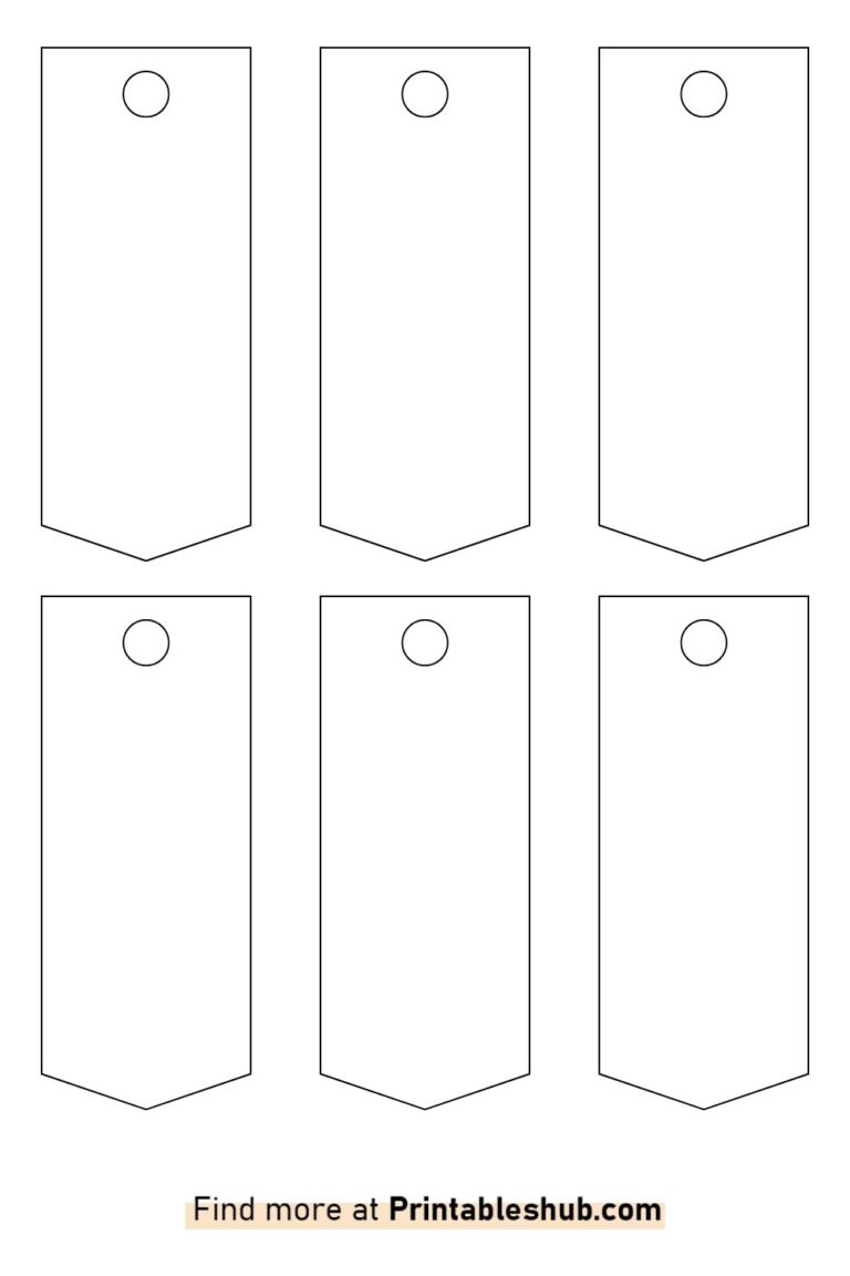 Free Printable Blank Bookmark Templates [PDF Included] - Printables Hub