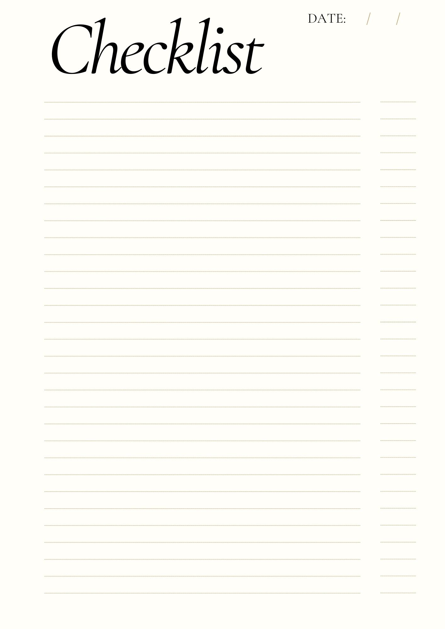 Printable Blank Checklist Templates [PDF] - Printables Hub