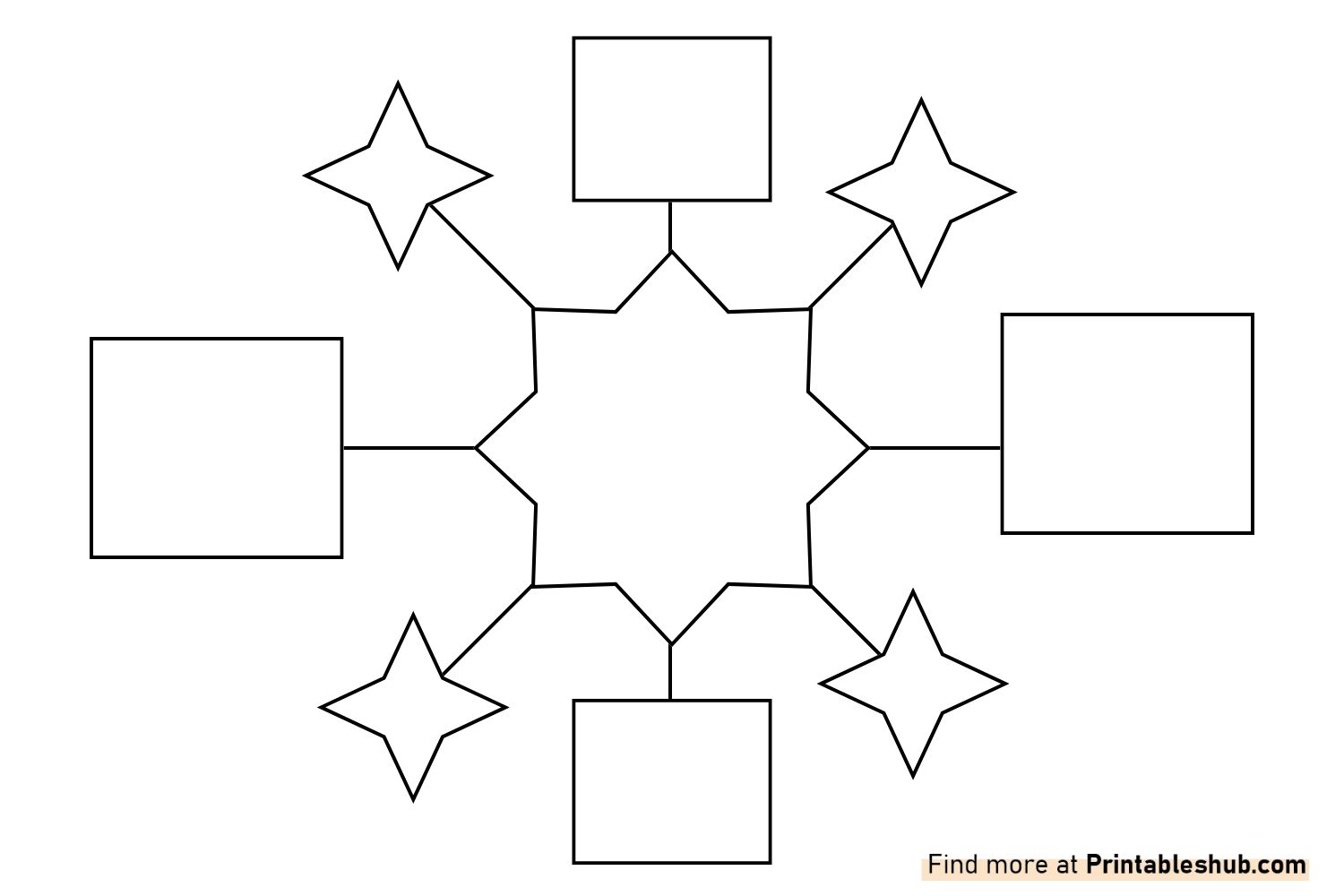 Free Printable Blank Mind Map Templates [PDF Included] - Printables Hub