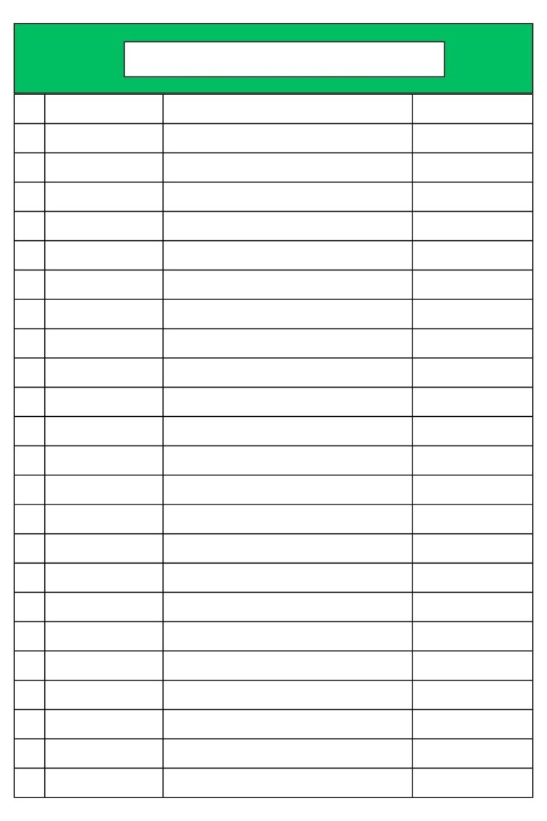 Free Printable Blank Spreadsheet Templates [PDF Included] - Printables Hub