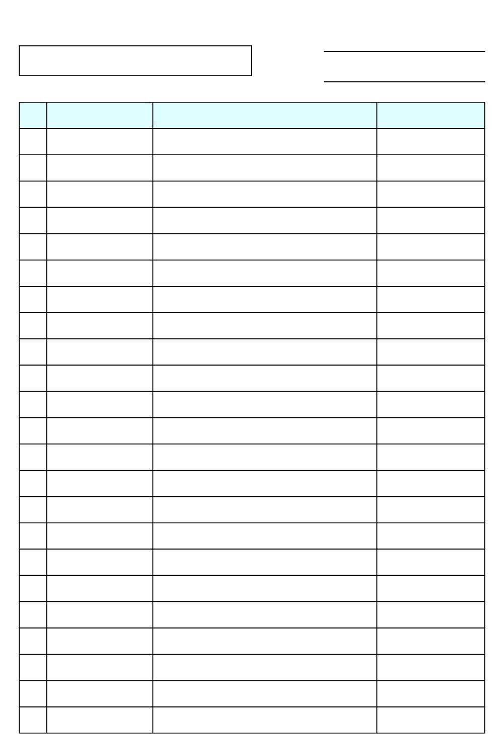 Free Printable Blank Spreadsheet Templates [PDF Included] - Printables Hub