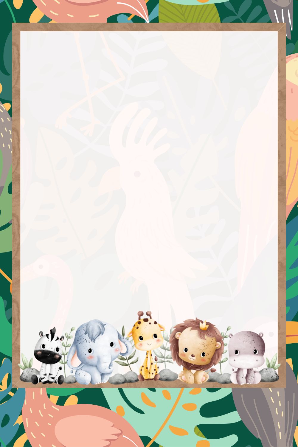 Free Printable Blank Safari Invitation Templates [PDF Included ...