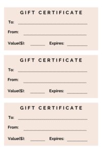 Free Printable Blank Gift Certificate Templates [PDF Included ...