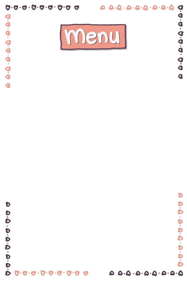 Free Printable Blank Restaurant Menu Template [PDF Included ...