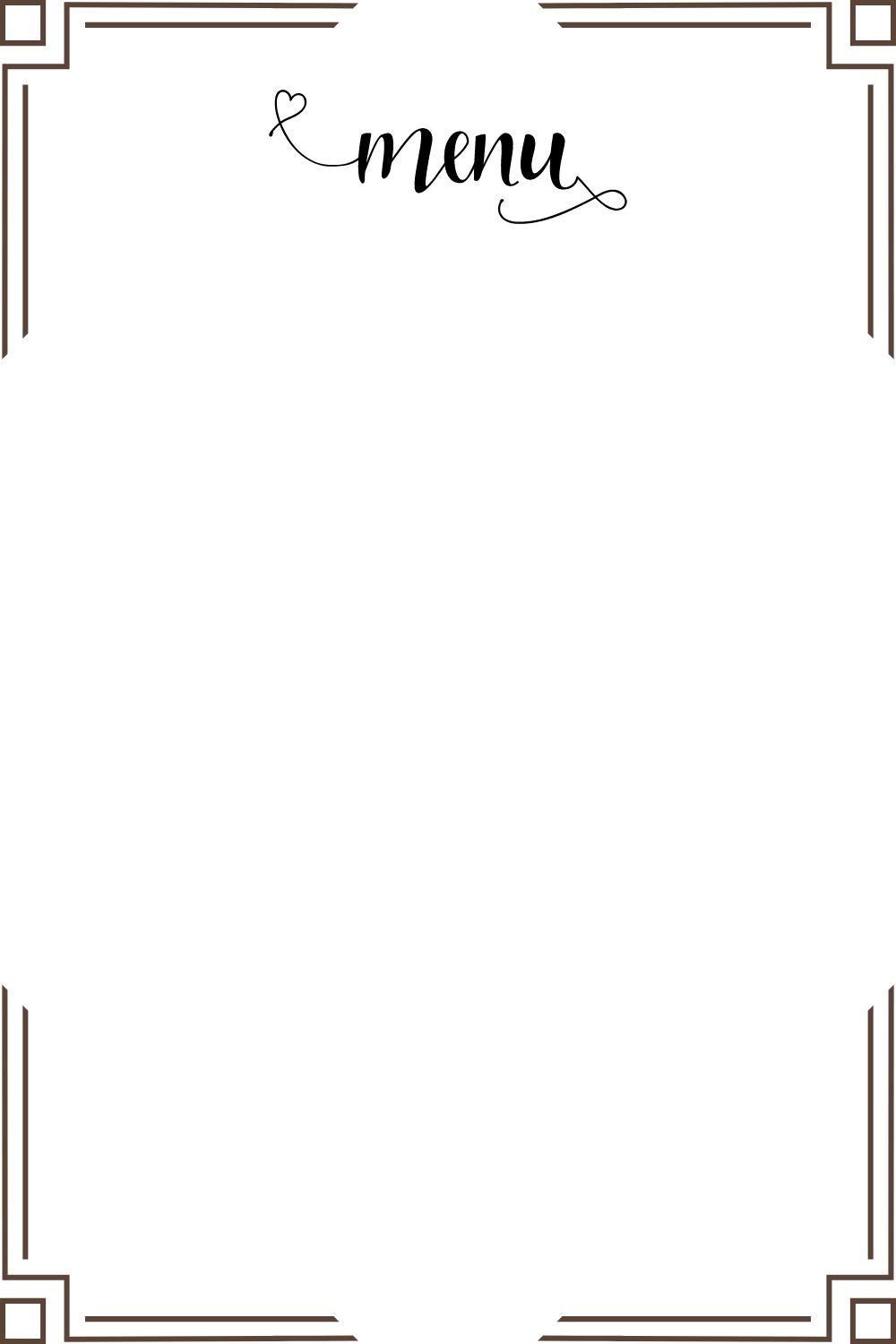 Free Printable Blank Restaurant Menu Template [PDF Included ...