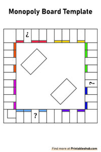 Free Printable Blank Monopoly (Board & Cards) Templates [PDF Included ...