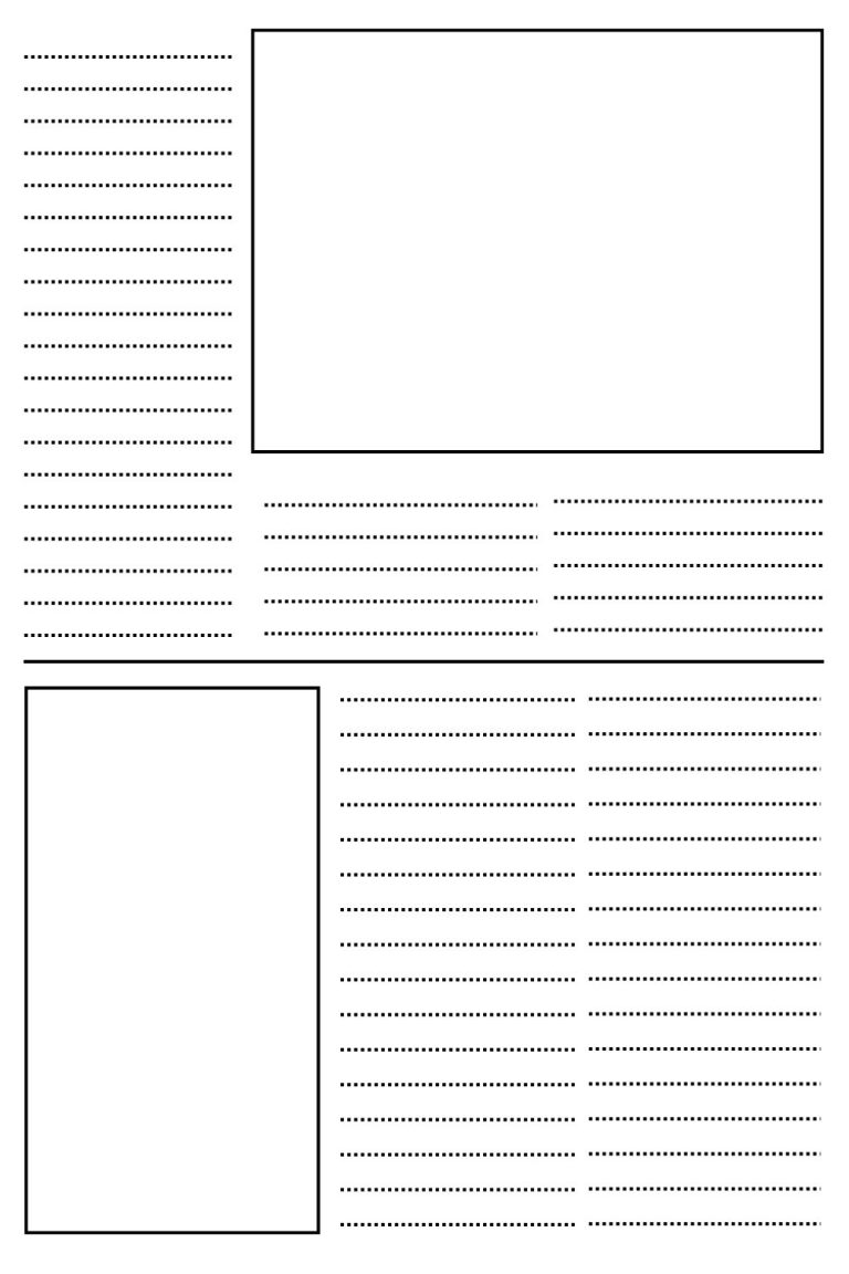 Free Printable Blank Newspaper Templates [PDF Included] - Printables Hub