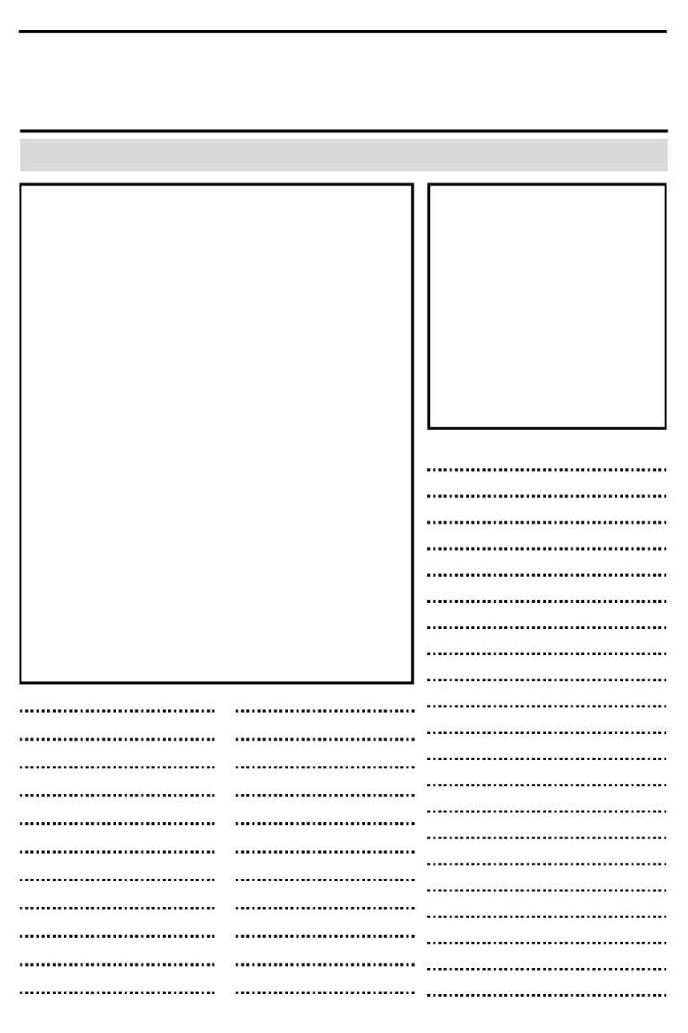 Free Printable Blank Newspaper Templates [PDF Included] - Printables Hub