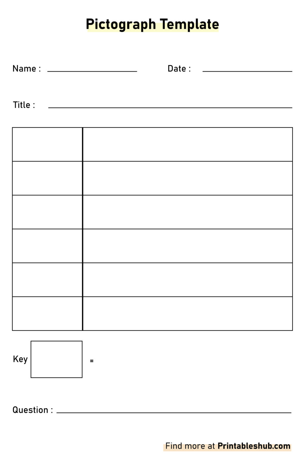 Free Printable Blank Pictograph Templates [PDF Included] - Printables Hub