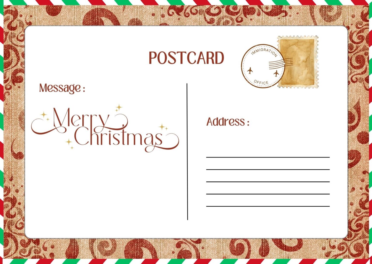 Free Printable Blank Postcard Templates [PDF Included] - Printables Hub