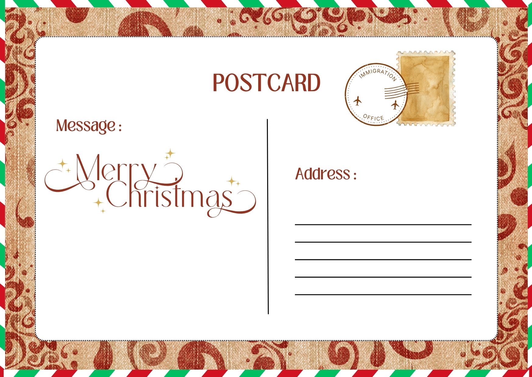 Free Printable Blank Postcard Templates [PDF Included] - Printables Hub