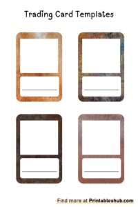 Free Printable Blank Trading Card Templates [PDF Included] - Printables Hub