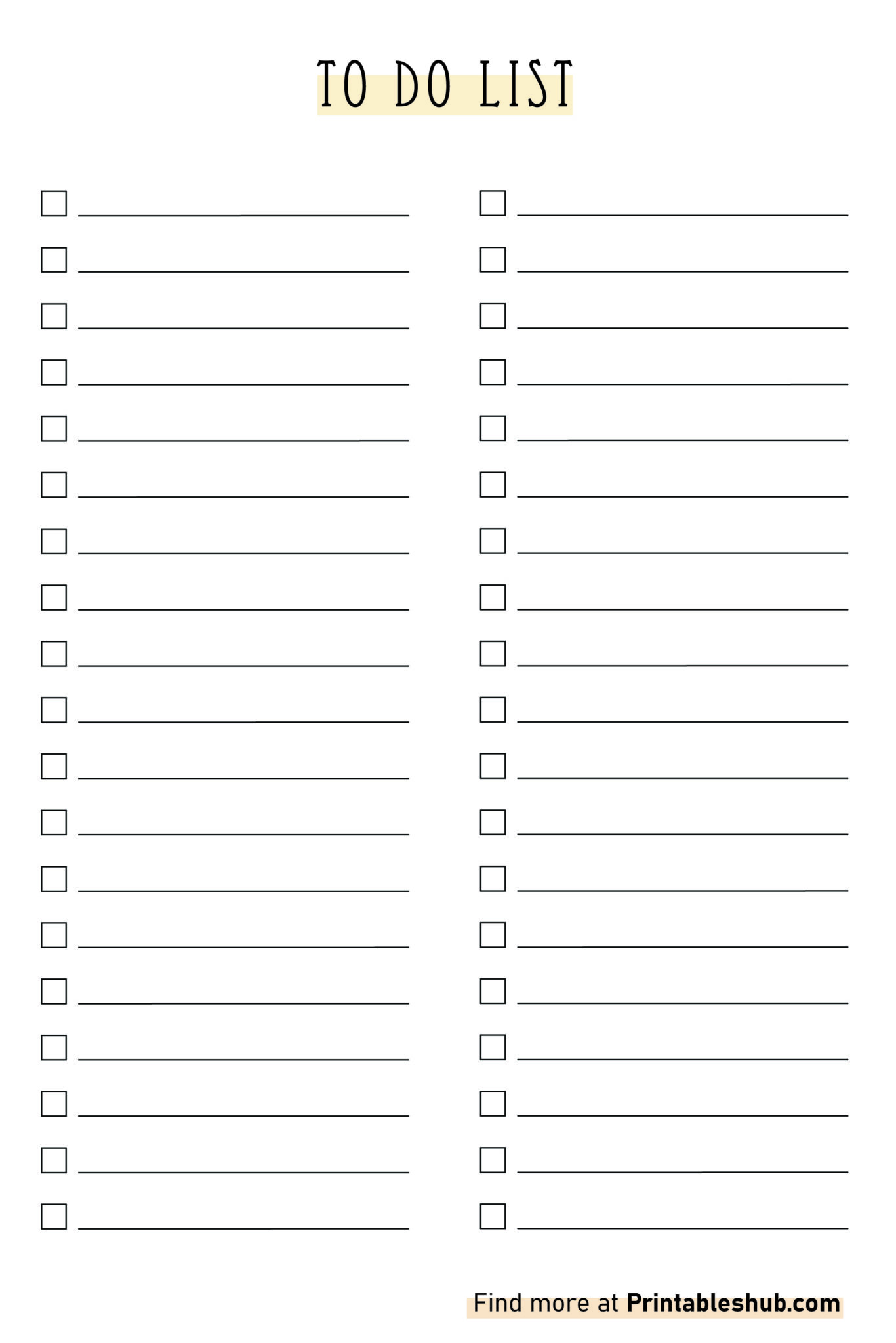 Free Printable Blank To-Do List Templates [PDF Included] - Printables Hub