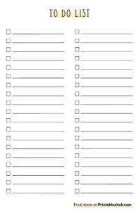 Free Printable Blank To-Do List Templates [PDF Included] - Printables Hub