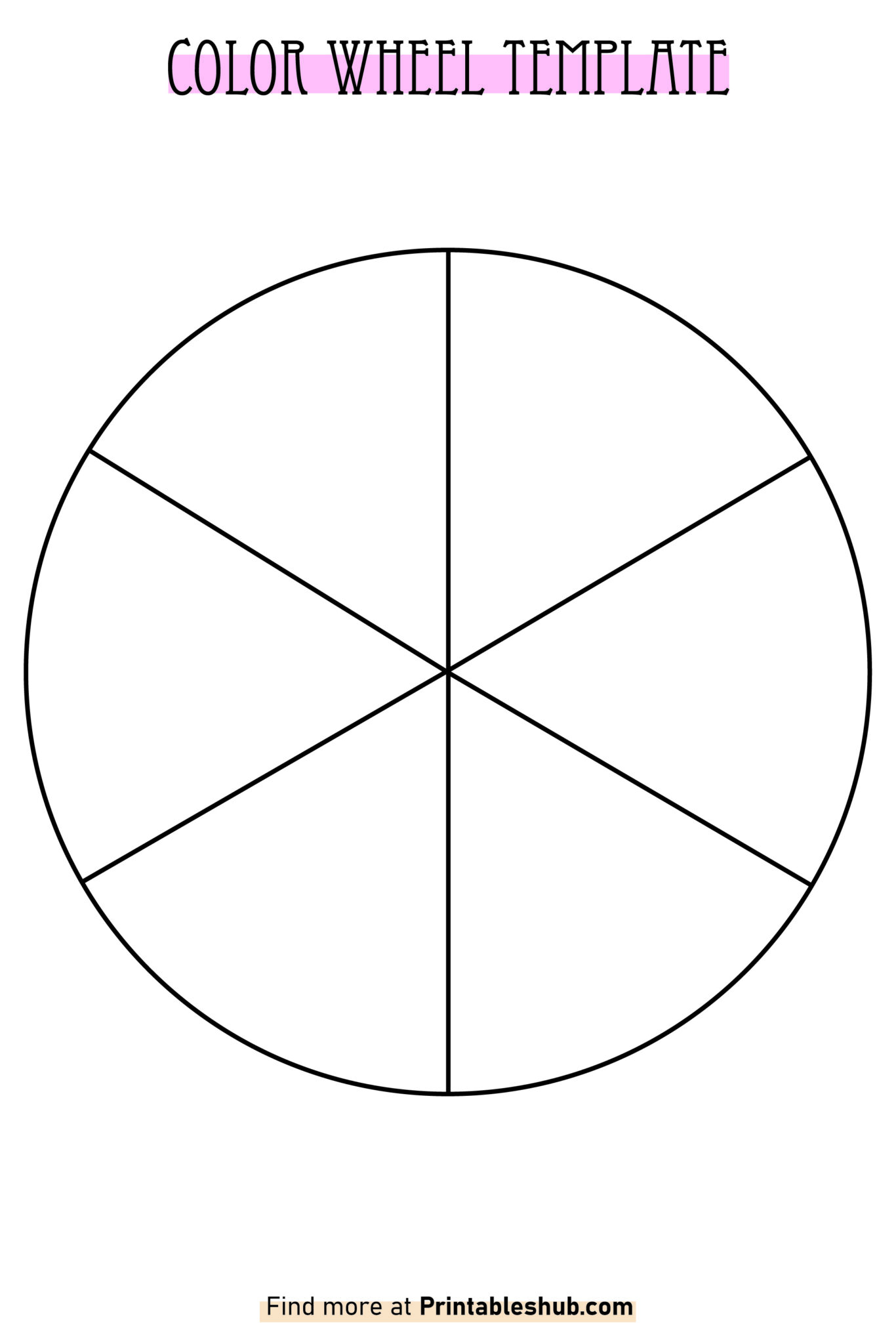 Printable Blank Color Wheel Templates [Free PDF Included] - Printables Hub