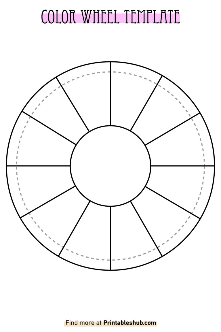 Printable Blank Color Wheel Templates [Free PDF Included] - Printables Hub