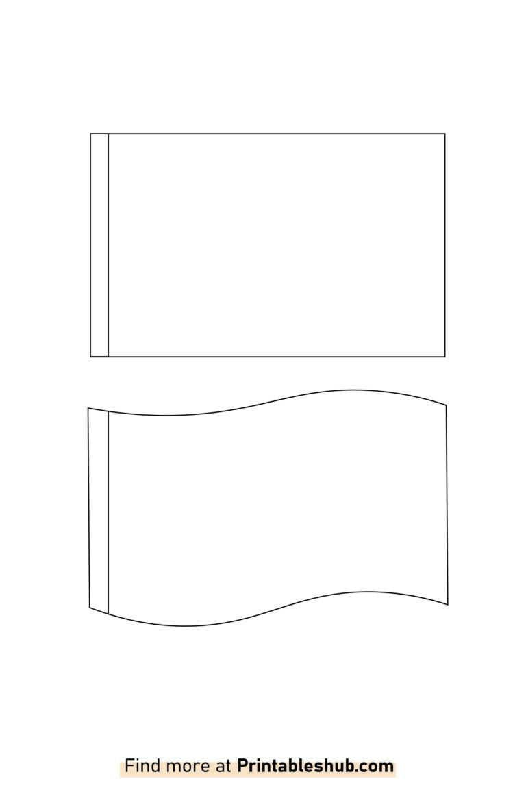 Free Printable Blank Flag Templates [PDF Included] - Printables Hub