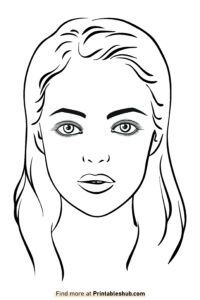 Free Blank Human Face Templates [PDF Included] (Especially for makeup ...